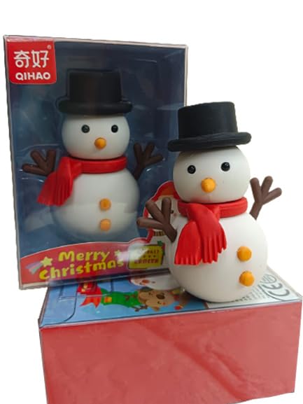 Buy BOENJOY Gifts- Snowman Design Jumbo Christmas Eraser Pack for Kids Gifting | Christmas Party ...