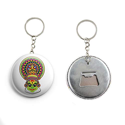 AVI White Kathakali Kerala Traditional Dance Form Keychain Regular Size ...