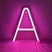 DWOOKE LED Letter Lights Pink Neon Letters,Light up Letters Neon Signs Battery or USB Operated ...