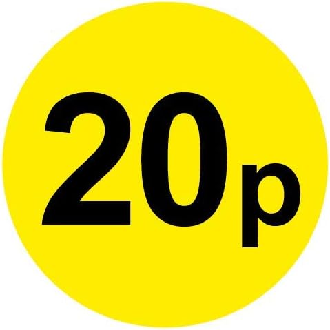 Permanent Adhesive - Black & Yellow 30mm Price Stickers/Labels from 10p ...