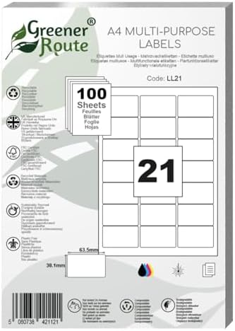 [Pack of 100 Sheets, 2100 Labels] 21 Multi-Purpose Address Labels per ...