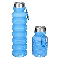 Nefeeko Collapsible Water Bottle, Reuseable BPA Free Silicone Foldable ...