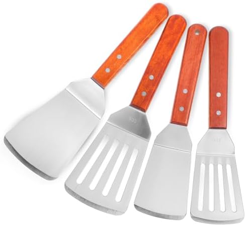 Amazon.com: Covzoe 6 Pieces Stainless Steel Spatula Set, Metal Spatula ...