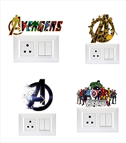 Buy K2a Decor Multi Color Decorative Switch Board Switch Panel Stickers ...