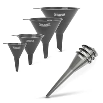 Amazon.com: Terbold 4pc Funnel Nesting and Oil Funnel 3-Pack 11" Long ...