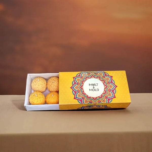 Melt & Mold Scented Ladoo Candle - Pack of 8,Traditional Indian Sweet ...