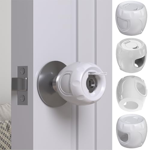 Amazon.com: HEOATH Innovative Door Knob Safety Cover for Kids (4 Pack ...