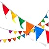 Amazon.com : 250pcs Multicolor Pennant Flags,LOOBJOYGAME 263Ft Nylon ...