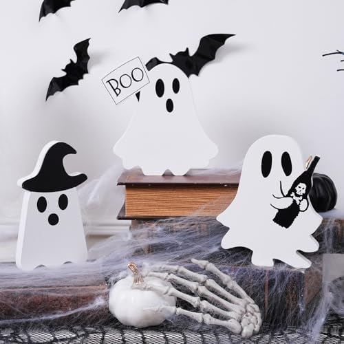 Amazon.com: Treory Halloween Table Decorations Indoor: 3pcs Farmhouse ...