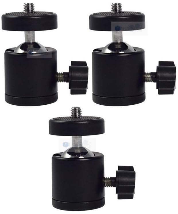 Buy XT-02 Swivel Mini Ball Head 1/4" Screw 360 Degree Aluminium Alloy ...