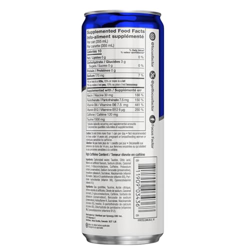 Reviews for FOCUS FACTOR Energy Drink - 12 x 355ml Cans (Original ...