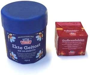 Ekte Geitost and Gudbrandsdalen Gjetost Brunost 1kg norwegian cheese ...