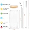 Amazon.com | Teeglow Book Lovers Gifts Idea, 16 oz Cute Glass Cups with ...