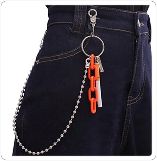 Amazon.com: ANGLEQUEEN Punk Layered Pants Chain for Men Women Skull ...