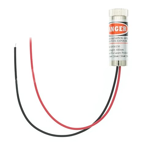 Robojax Tête de module de diode laser rouge 650 nm 6 mm 5 V 5 mW pour ...