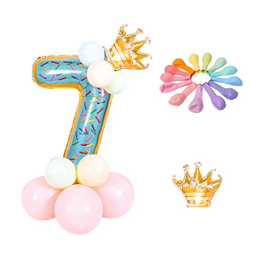 COLOURBOW Number Balloons 7 Balloon Unicorn Balloons 32inch - Want It All