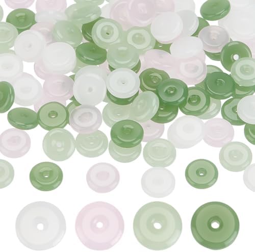 Amazon.com: CRAFTYMELODY 120Pcs 4 Colors Disc Beads Transparent Green ...