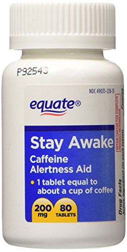 Equate - Stay Awake - Alertness Aid With Caffeine, Maximum Strength, 80 ...