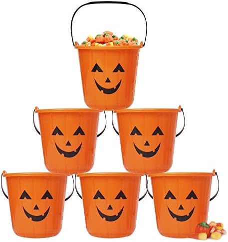 Amazon.com: JOYIN 6PCS Halloween Trick or Treat Pumpkin Bucket, Jack O ...