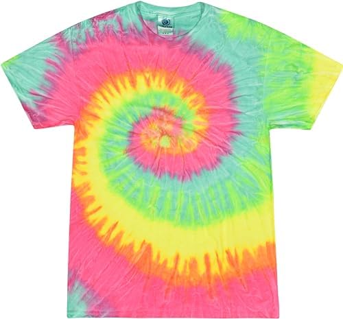 Colortone 100% Cotton Pigment Tie Dye T-Shirt for Women and Men, X ...