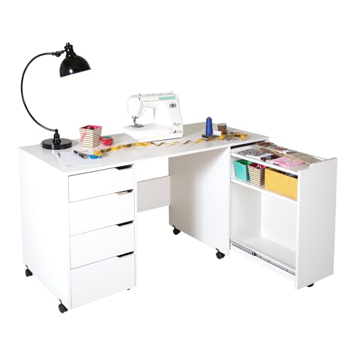Maykoosh Sewing Craft Table with Wheels and Drawers Review: A ...