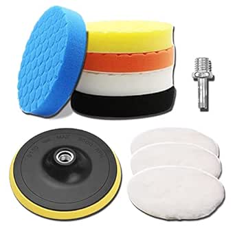 Amazon.com: SHUAXI (5+4pcs) Buffing Polishing Pads 6 Inch and Wool ...