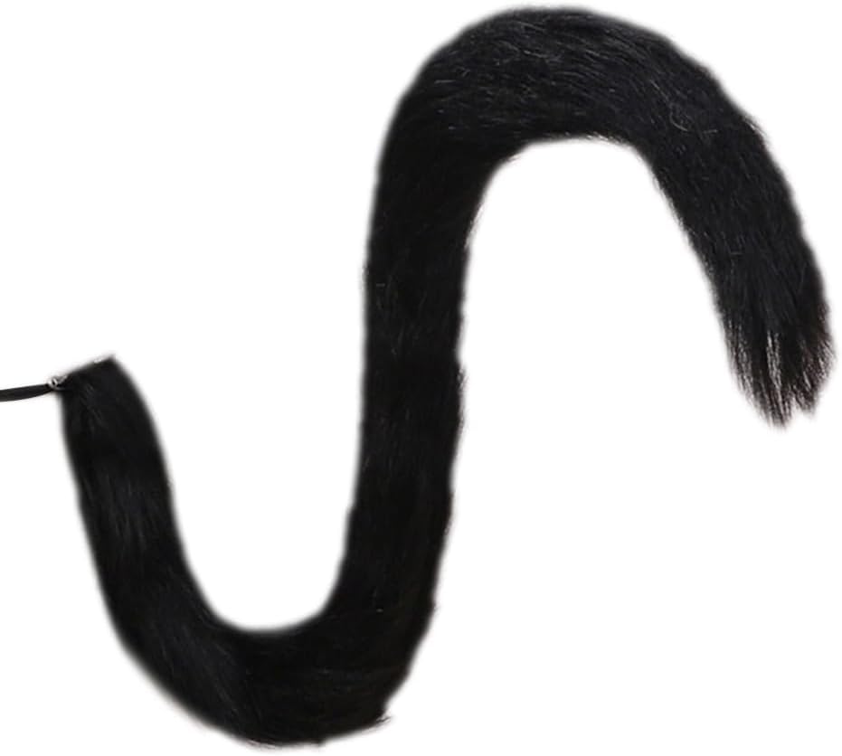 Amazon.com: ccHuDE 80cm Cat Cosplay Tail Long Plush Animal Tail Cute ...