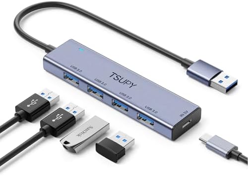 TSUPY Hub USB 3.0, Sdoppiatore USB, Multipla usb, USB Hub 3.0 Alluminio ...