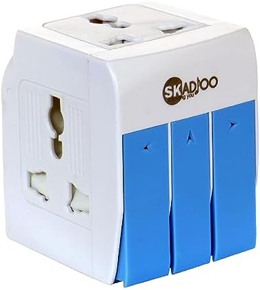 SKIN4GADGETS MX 3 PIn 3 way Universal Travel Adapter Multi-Plug with ...