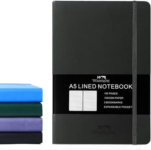 Q-Connect Dark Blue Feint Ruled Casebound Notebook 192 Pages A5 ...