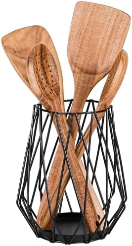 Amazon.com: Tyuoikom Black Cooking Utensil Organizer, Spatula Holders ...