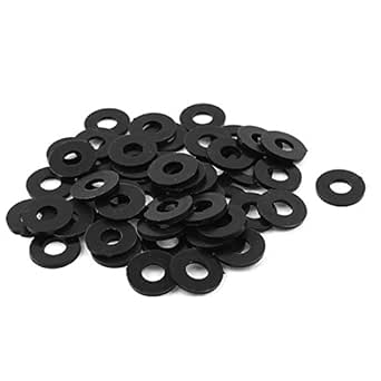 sourcing map Nylon Flat Washers M4 10mm OD 4mm ID 1mm Thickness for ...