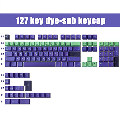JakeTsai PBT Keycaps,128 Keys Dye Sublimation Cherry Profile Keycaps ...