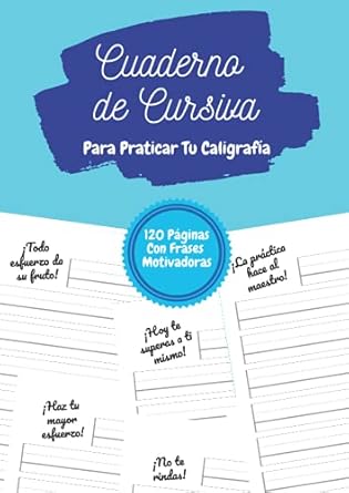 Cuaderno De Cursiva - Para Practicar Tu Caligrafía: Cuadernillo de ...