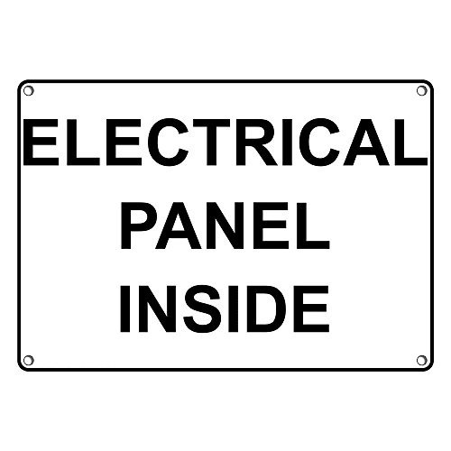 Weatherproof Plastic Electrical Panel Inside Sign with English Text ...