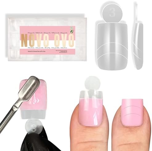 Amazon.com: NOVO OVO Upgrade Toe Dual Nail Forms for Poly Gel with ...