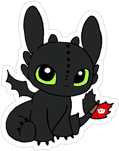 Toothless Dragon Die-Cut Stickers Decals for Laptop Window Car Bumper ...