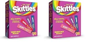 Amazon.com: Skittles Singles To Go Wild Berry Variety Pack, Watertok ...
