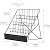 Amazon.com: QWORK 4-Tiered Metal Book Display Stand,18.4 x 16.6 x 14.5 ...