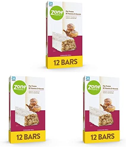 Amazon.com: Zone Perfect Protein Bars, Cinnamon Roll, High Protein with ...