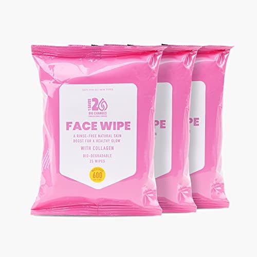 Amazon.com: 1 SAVES 20 Face Wipes With Collagen, Aloe And Rosewater ...