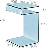 Amazon.com: Glass Nightstand,Side Table,S-Shaped End Table for Living ...