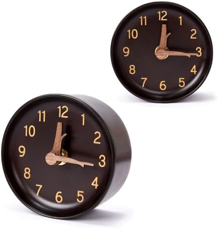 Amazon.com: Driini Modern Mid Century Desk & Shelf Clock (Black Rose ...
