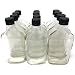 Amazon.com | 375 ml (12.7 oz) Glass Flask Liquor Bottle with Black Caps ...