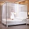 Amazon.com: Niemro White Mosquito Net Tent for Bed，One Side Opening ...