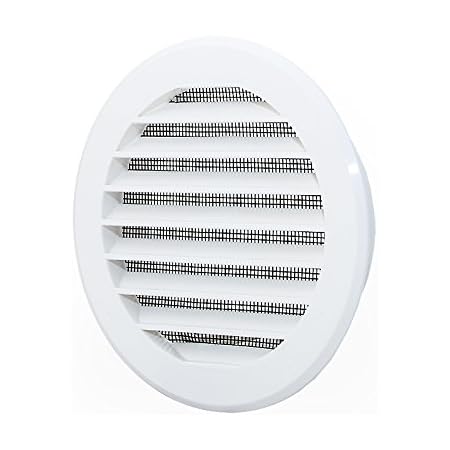 Circle Air Vent Grille 110mm / 4.33" with Adjustable Shutter and Fly ...