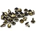 100 Set Rivetto in Pelle Rivetti Doppio Cappuccio Rivetto per Cuoio ...