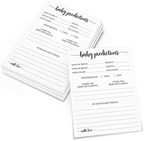 Amazon.com: 30 Predictions & Advice Cards For Baby Shower Game ...