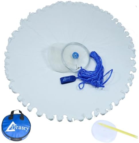 Amazon.com : Drasry Fishing Cast Net with Aluminum Ring and Bag 3/8 or ...