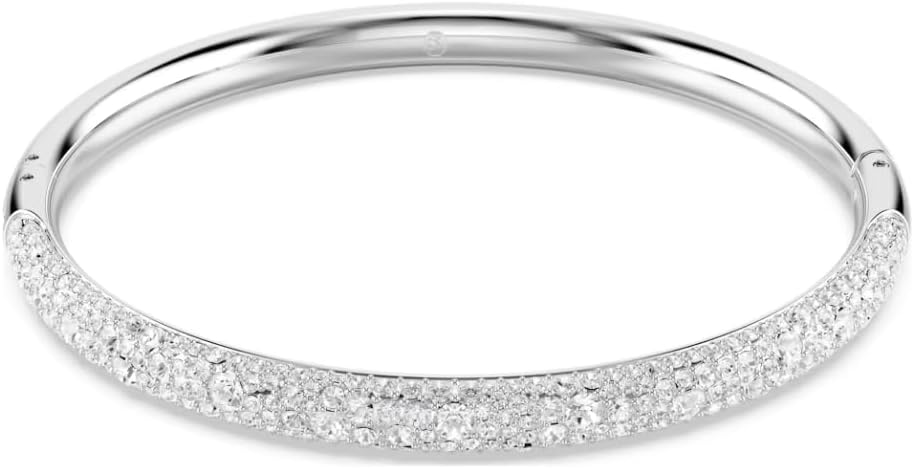 Amazon.com: SWAROVSKI Sublima bangle Snow pavé, White, Rhodium plated ...